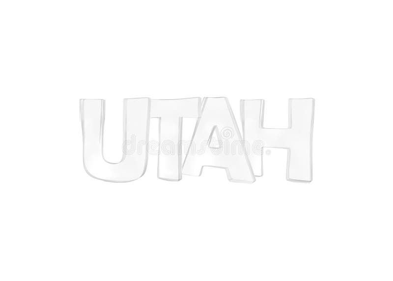 Utah. Isolated USA State Names Stock Illustration - Illustration of ...