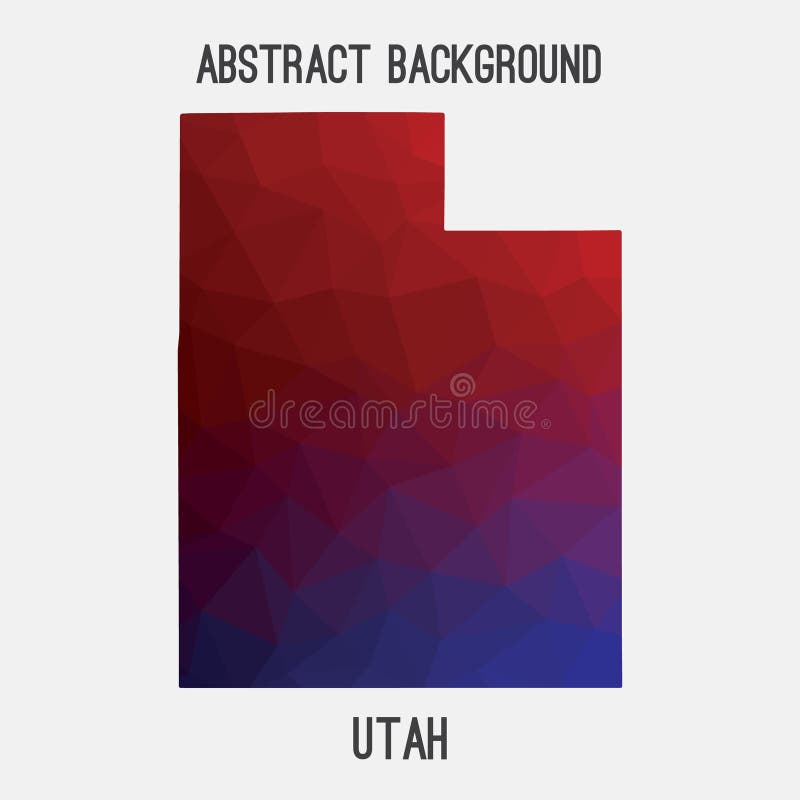Utah Map in Geometric Polygonal,mosaic Style. Stock Illustration ...