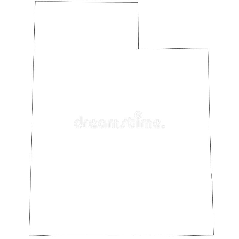 Utah Map. High Detailed Illustration Map - Outline Utah State Map Stock ...
