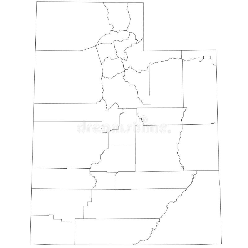 Utah Map. High Detailed Illustration Map - Outline Utah State Map Stock Illustration ...