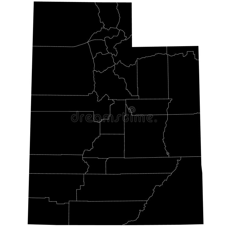 Utah Map. High Detailed Illustration Map - Outline Utah State Map Stock Illustration ...