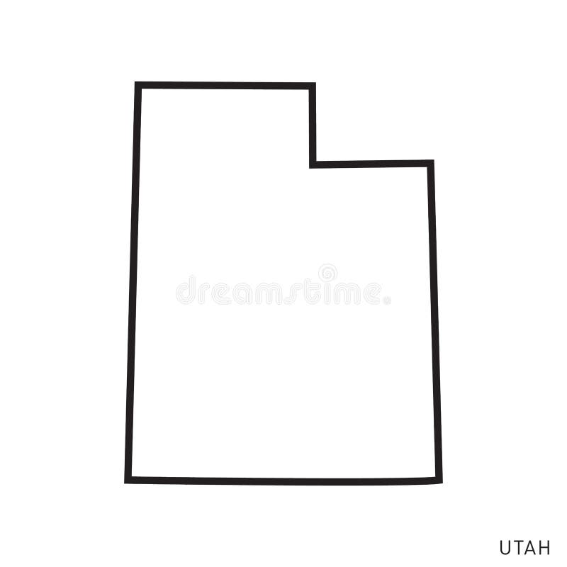 Utah Map Outline Vector Design Template. Editable Stroke Stock Vector ...