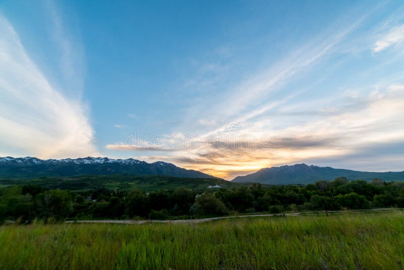 Utah Mountain Sunset stock image. Image of outdoors, season - 73983669