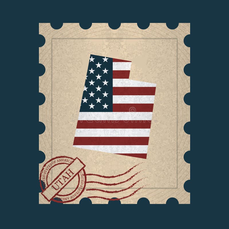 Utah Postage Stamp. Vector Illustration Decorative Design Stock Vector ...