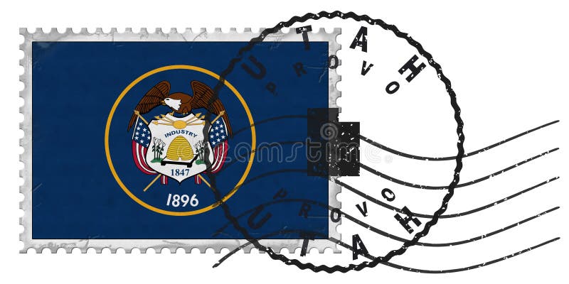 Utah Provo Stamp National Flag and Postmark Stock Illustration ...