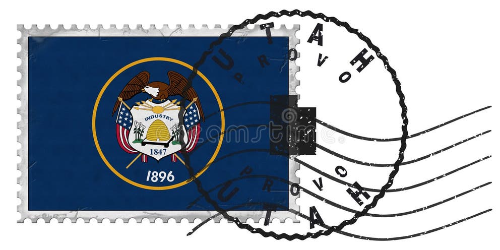 Utah Provo Stamp National Flag and Postmark Stock Illustration ...