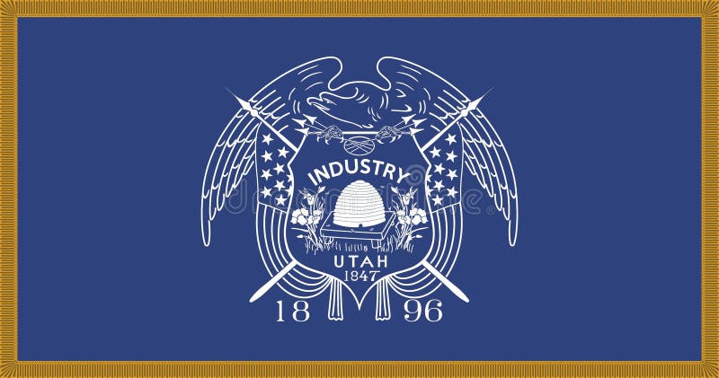 Utah S First Official State Flag (1911-1913) Flag Vector Illustration ...