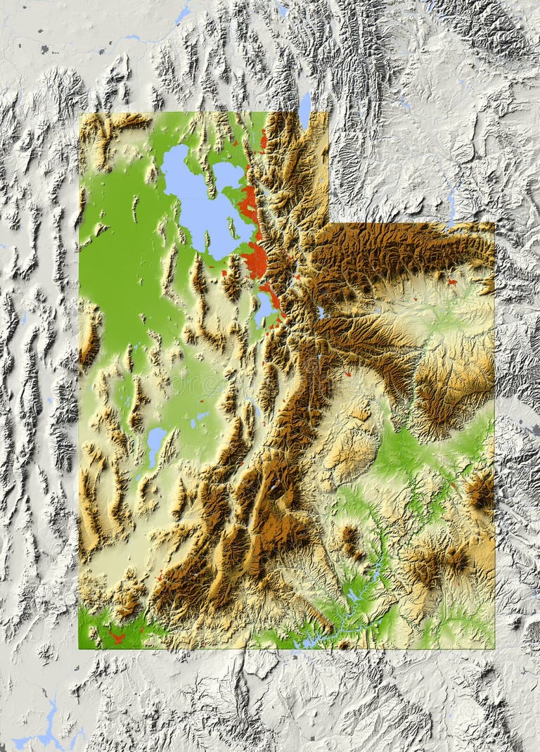 Utah Topographic Map Stock Illustrations – 299 Utah Topographic Map ...