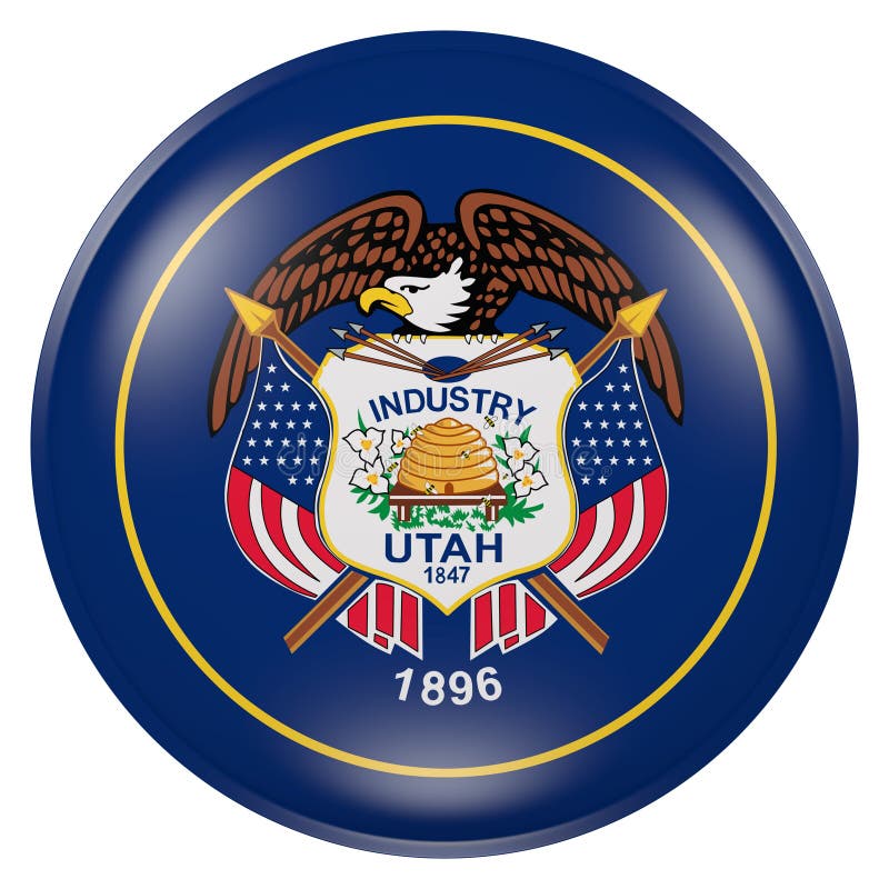 Old Utah Flag in Brick Wall Stock Illustration - Illustration of ...