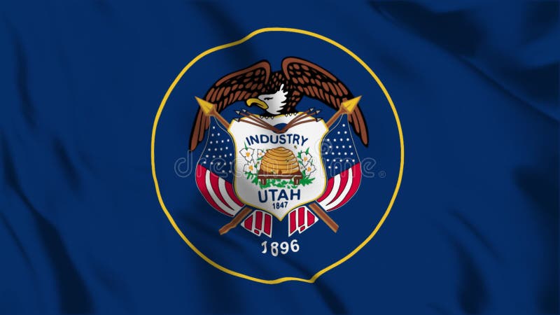 Utah State Flag with Buy a Car Button Stock Footage - Video of state ...