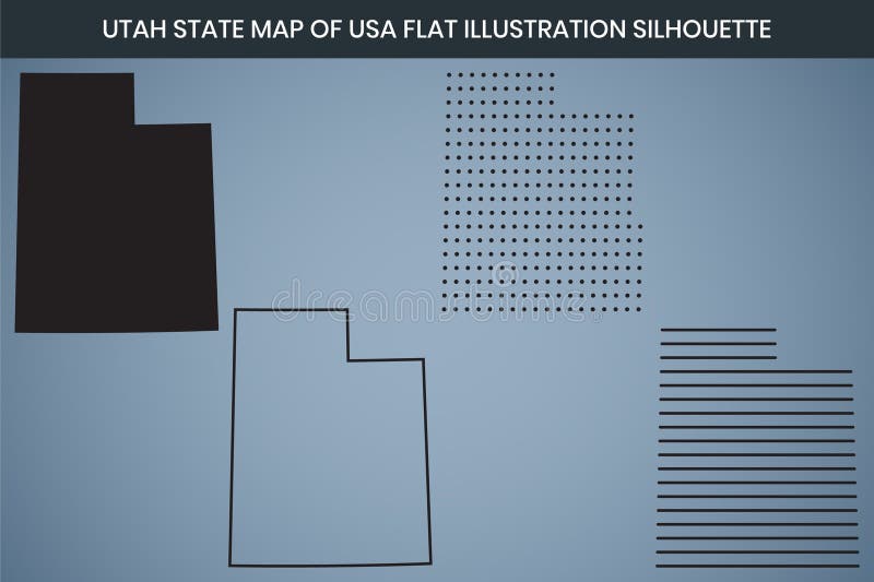 Utah State Hand Drawn Outline Map of USA Stock Vector - Illustration of ...