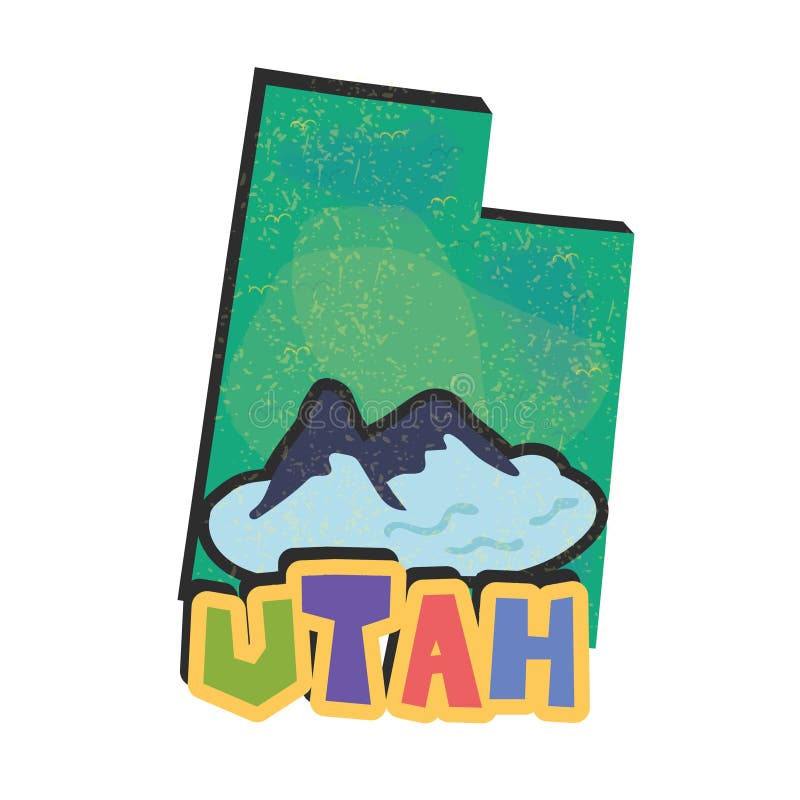 Utah State Map. Vector Illustration Decorative Design Stock Photo ...