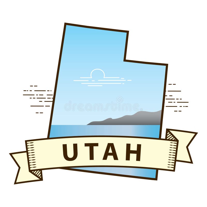 Utah State Map. Vector Illustration Decorative Design Stock Vector ...