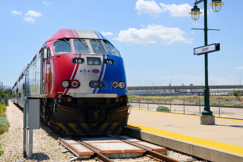 Utah Transit Authority Front Runner Commuter Train at Ogden Station ...