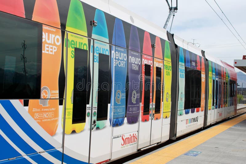 Utah Trax Train editorial image. Image of colors, bright - 24196630