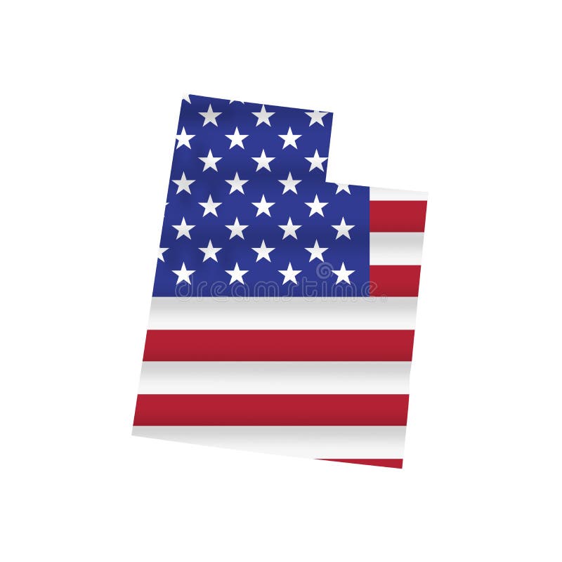 Utah US State Flag Map Vector Isolated Stock Illustration ...