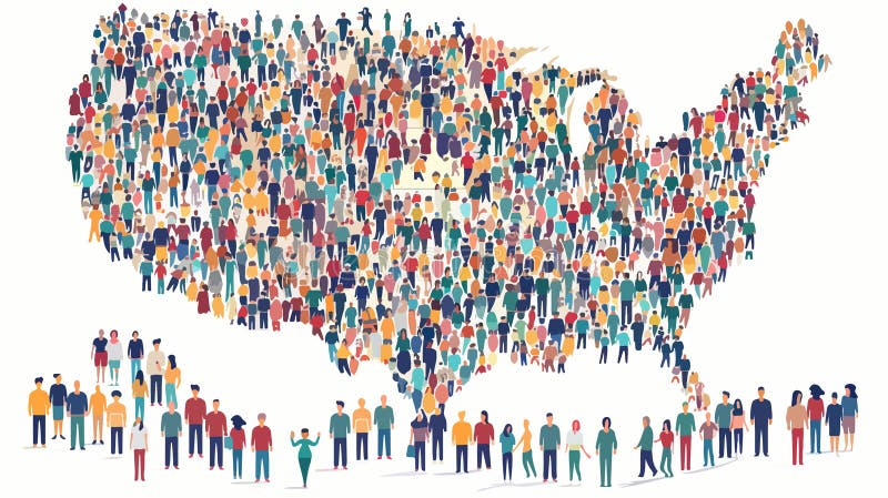 Utah US State Population Map, Highlighting a Large Group of Realistic ...