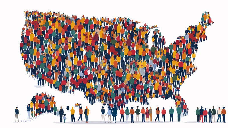 Utah US State Population Map, Highlighting a Large Group of Realistic ...