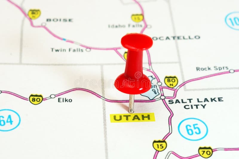 Mapa Utah, USA zdjęcie stock. Obraz złożonej z biznes - 62015788