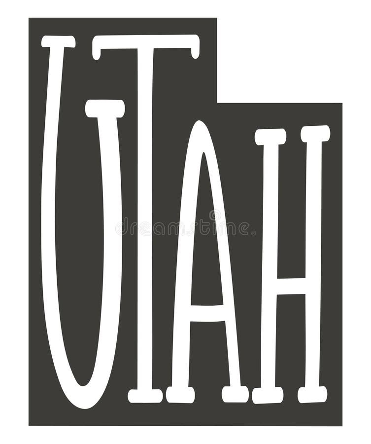 Utah. Vector Silhouette State Stock Vector - Illustration of border ...