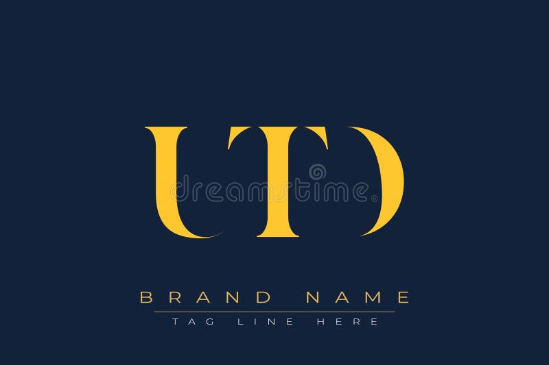 UTD Abstract Letter Logo Design Stock Vector - Illustration of company ...