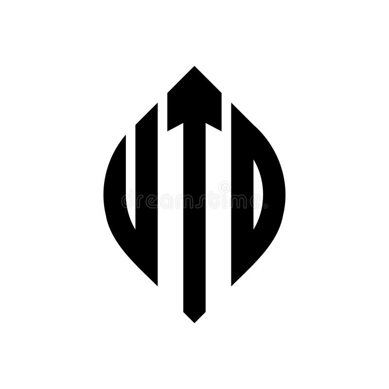 UTD Circle Letter Logo Design with Circle and Ellipse Shape. UTD ...