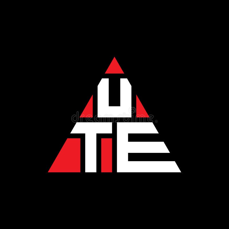 UTE Triangle Letter Logo Design with Triangle Shape. UTE Triangle Logo ...