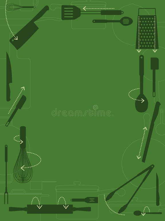 Cooking Utensils Border Stock Illustrations – 355 Cooking Utensils ...