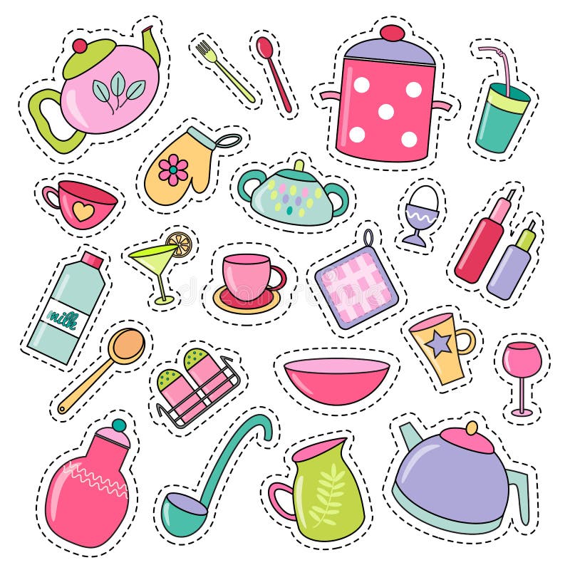 Pink Kitchen Ware Stock Illustrations – 121 Pink Kitchen Ware Stock ...