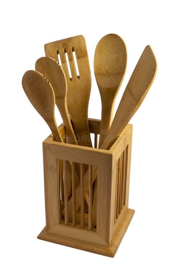 Utensilios De Madera De La Cocina Foto de archivo - Imagen de envase ...