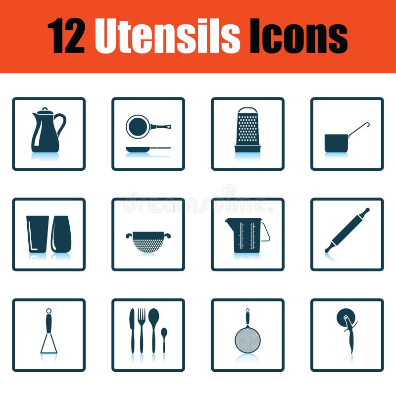 Utensils icon set stock vector. Illustration of measure - 75613971