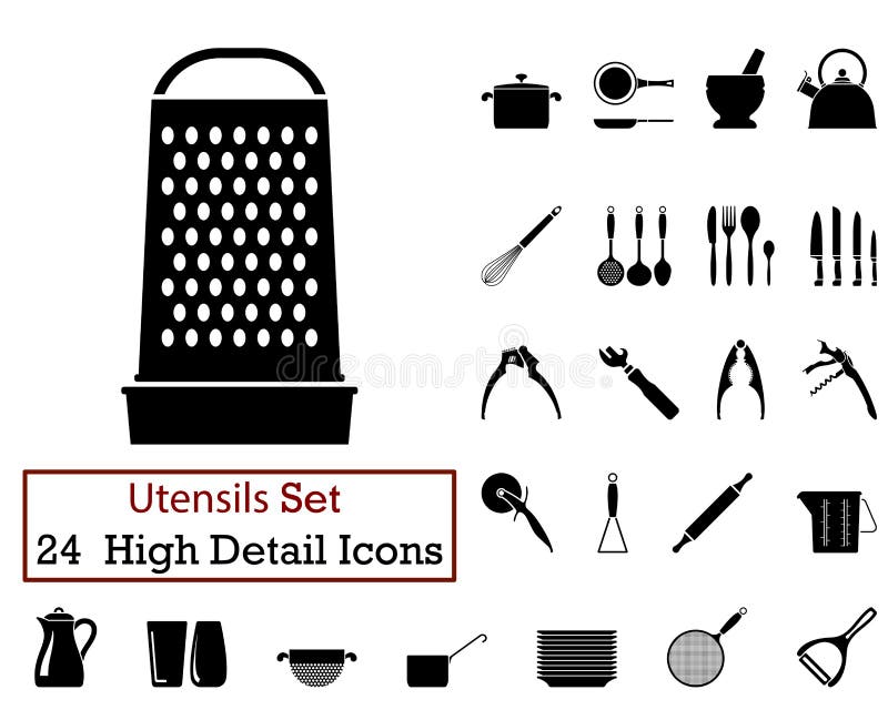 Set of utensil icons stock vector. Illustration of symbol - 55986731