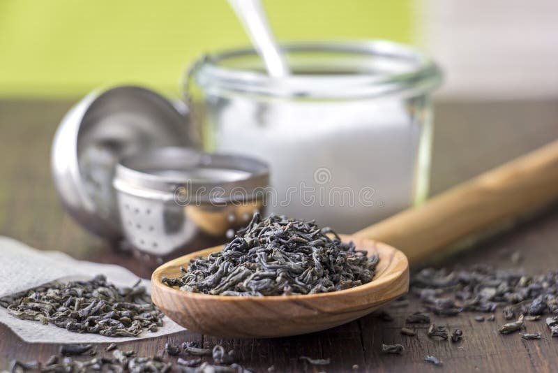 Utensils for Preparing Tea on the Table Stock Photo - Image of health ...