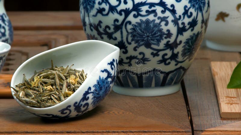 Utensils for the Tea Ceremony. Close-up Table for the Tea Ceremony ...