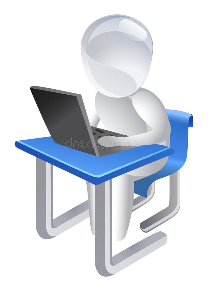 Utente sul Laptop illustrazione di stock. Illustrazione di ...