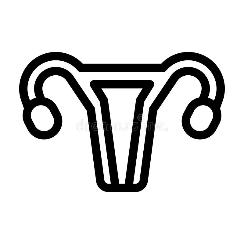 Uterus Line Icon Illustration Vector Graphic Stock Illustration ...
