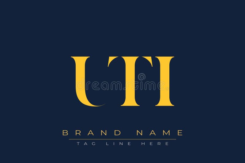 UTI Abstract Letter Logo Design Stock Vector - Illustration of logotype ...