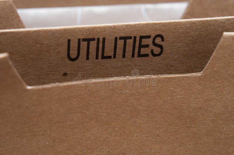 Utilities stock image. Image of expenses, water, word - 23609717