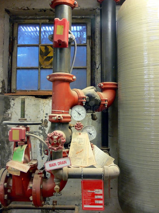 Utilities: Fire Suppression Valves Stock Photo - Image of plumbing ...