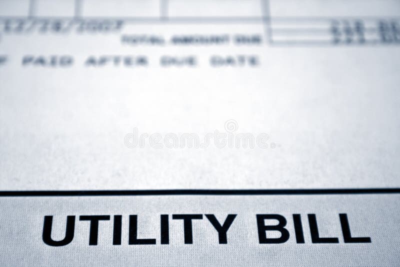 Utility Bill Royalty Free Stock Image - Image: 3967076