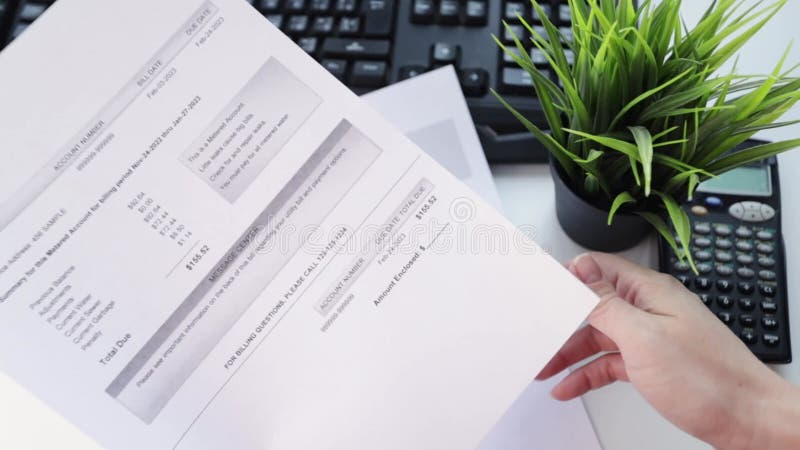 Utility Bill with Payment Details, Rising Energy Costs Reflected in the ...