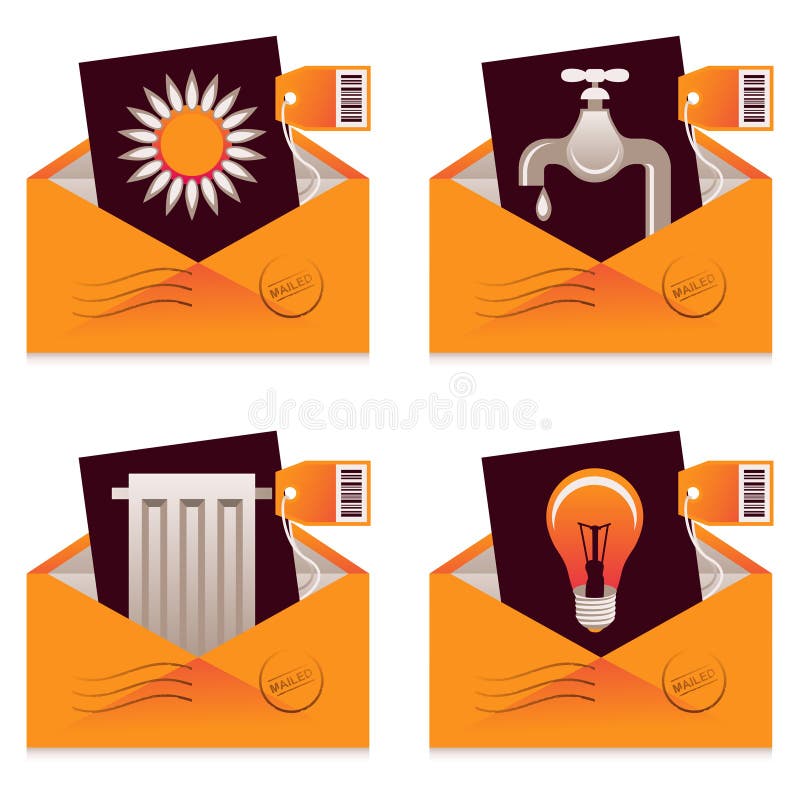 Utility Bills stock vector. Illustration of icon, price - 25961796