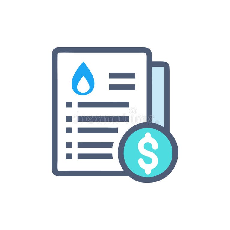 Utility Bills Icon for Financial Management Stock Illustration ...
