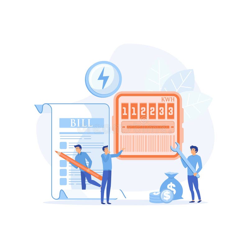 Utility Bills Payment. Electricity Consumption Expenses Stock Vector ...