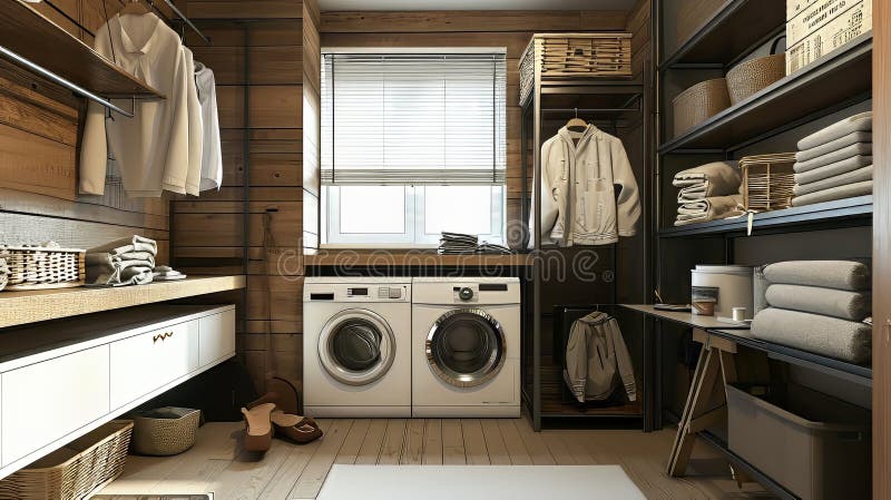 Utility Corner Room Dining Ambiance Stock Illustration - Illustration ...