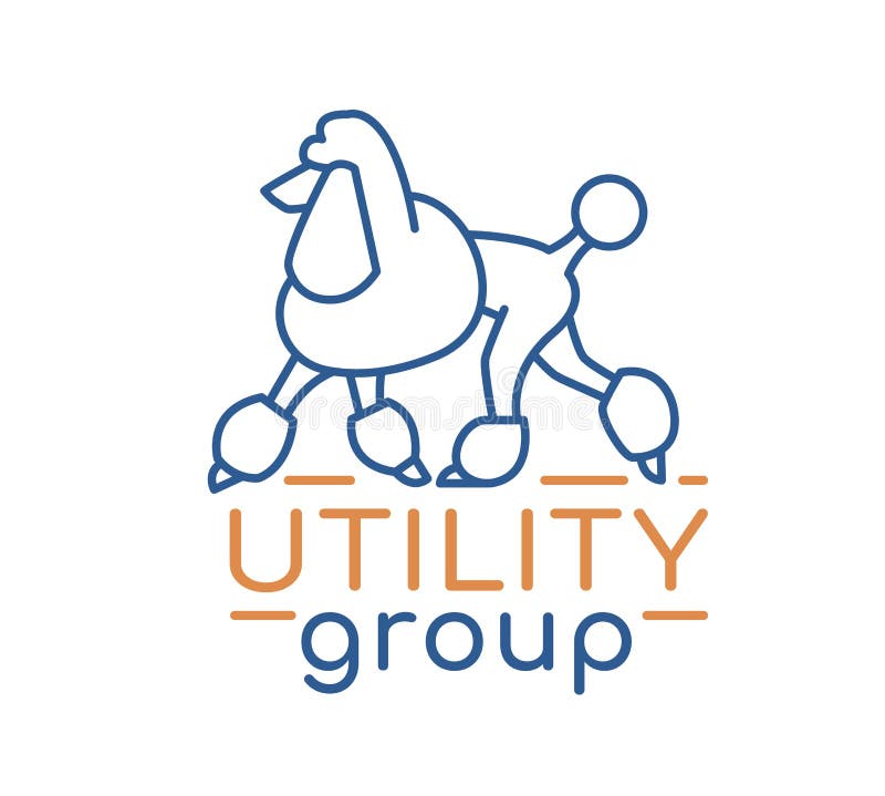 Utility Group Logotype in Modern Outlined Style. Editable Vector ...