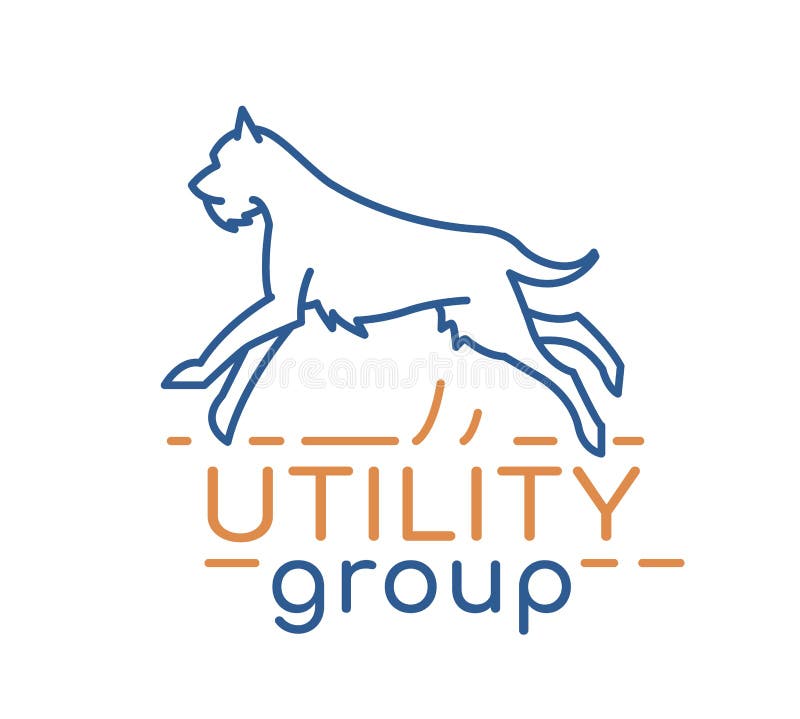 Utility Group Logotype in Modern Outlined Style. Editable Vector ...