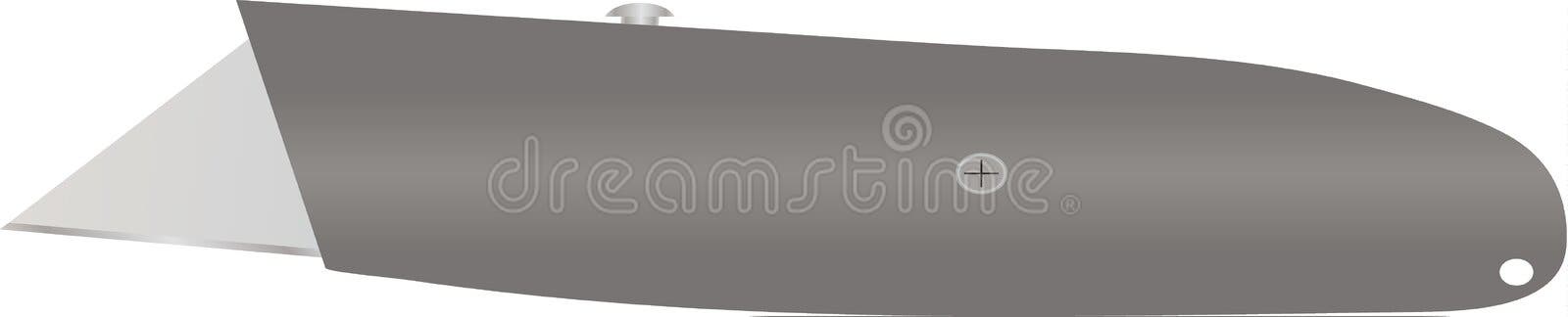 Utility Knife Silhouette. Black and White Icon Design Element on ...