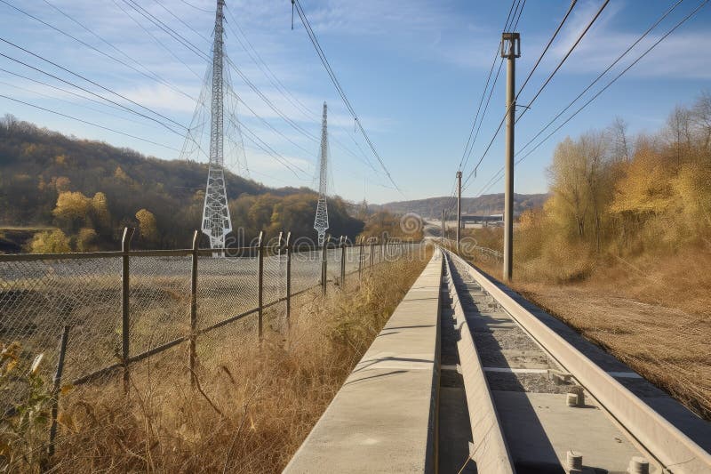Utility Line Crossing Over Bridge, with View of the Surrounding ...