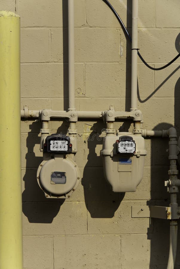 Utility Meters stock photo. Image of wall, meter, urban - 23686870
